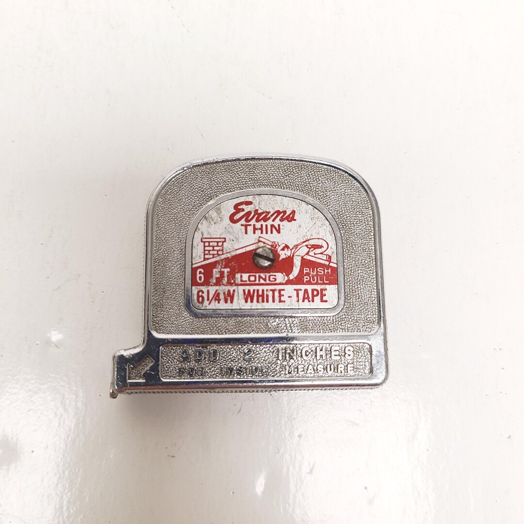 Vintage Evans White Pocket Tape Measure: 1960s Push Pull Style - Etsy