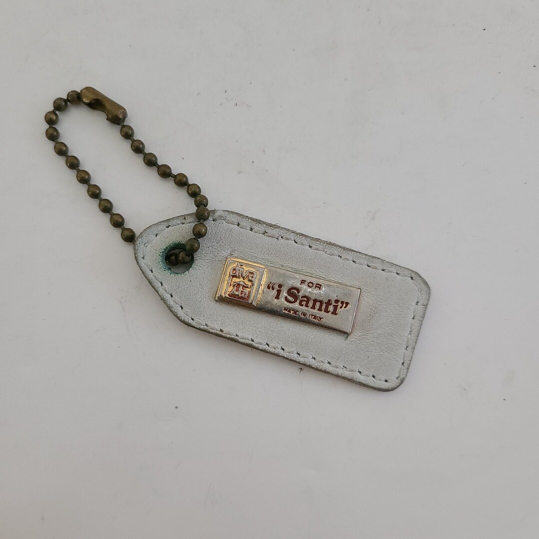 Vintage Circa 1980's "i Santi" Handbag Keyring Fob, Keychain White ...