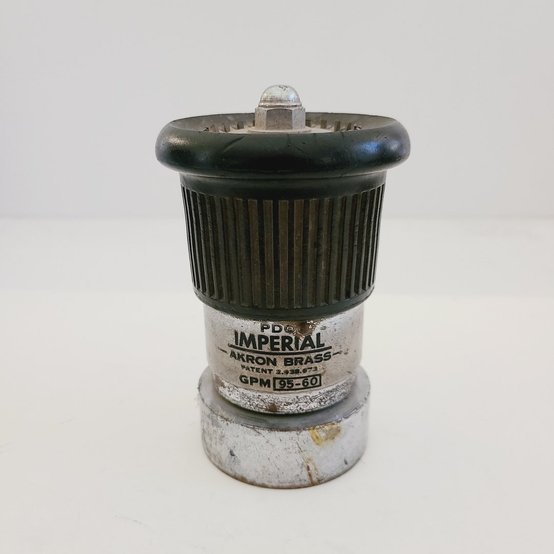 Vintage 1960s Akron Brass Fire Hose Nozzle: PDQ Imperial 95-60 GPM - Etsy