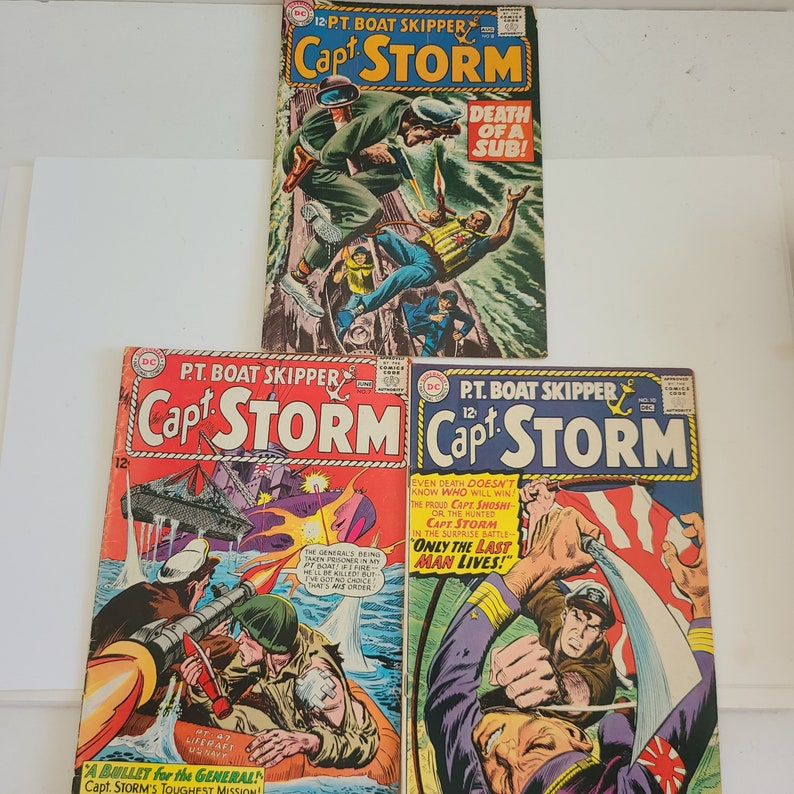 Vintage DC Comics Capt. Storm Lot: Issues 7, 8, 10 (1965) - Etsy