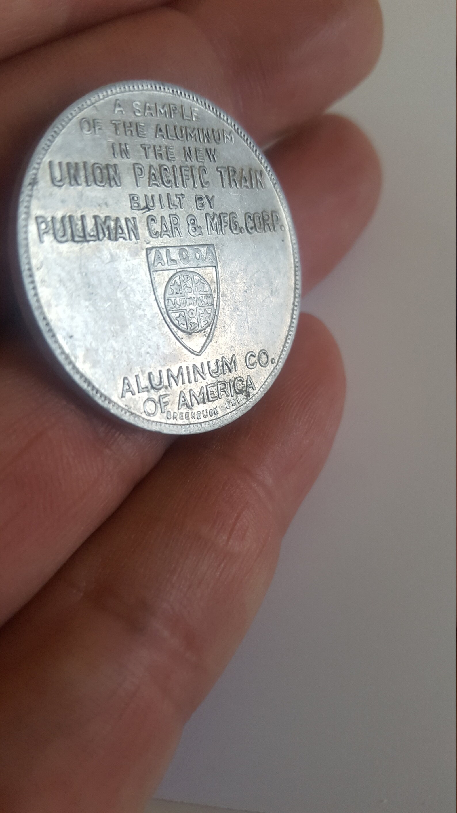 Vintage 1934 Art Deco Aluminum Token Union Pacific Lucky | Etsy