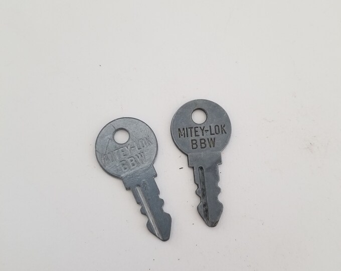 Vintage Circa 1970's Matching Aluminum Keys for Mitey-lok Sliding Glass ...