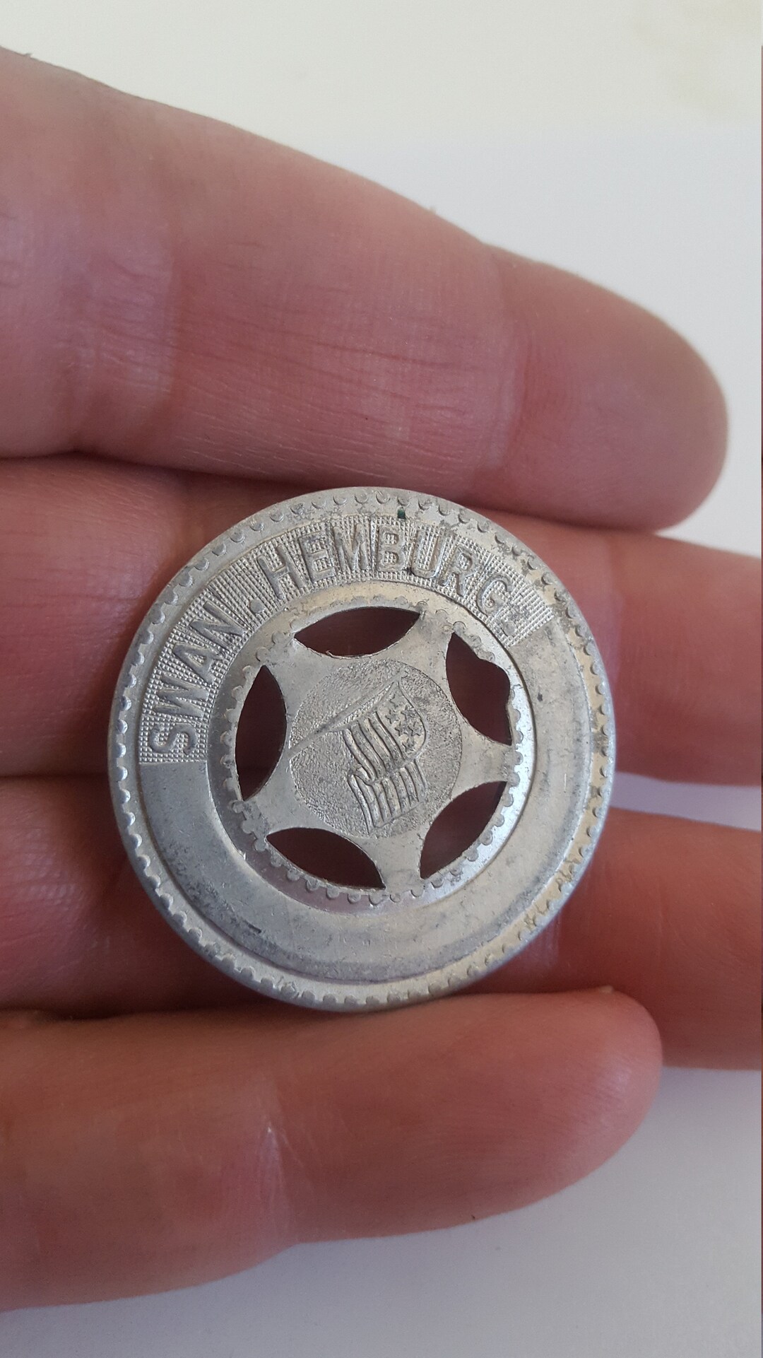 Antique Circa 1910's Aluminum "good Luck" Token, Horseshoe and American ...