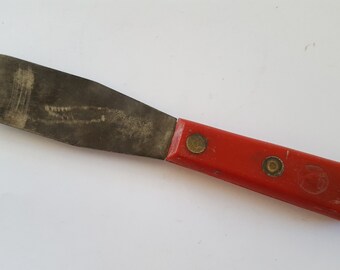 Vintage Quality Made Putty Knife, Red Devil P1-1 1/4 F Hardwood Handles ...