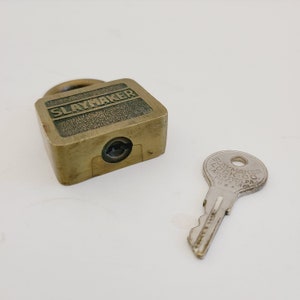 Vintage 1950's Slaymaker Solid Brass Padlock, Steel Shackle 1 Aluminum ...