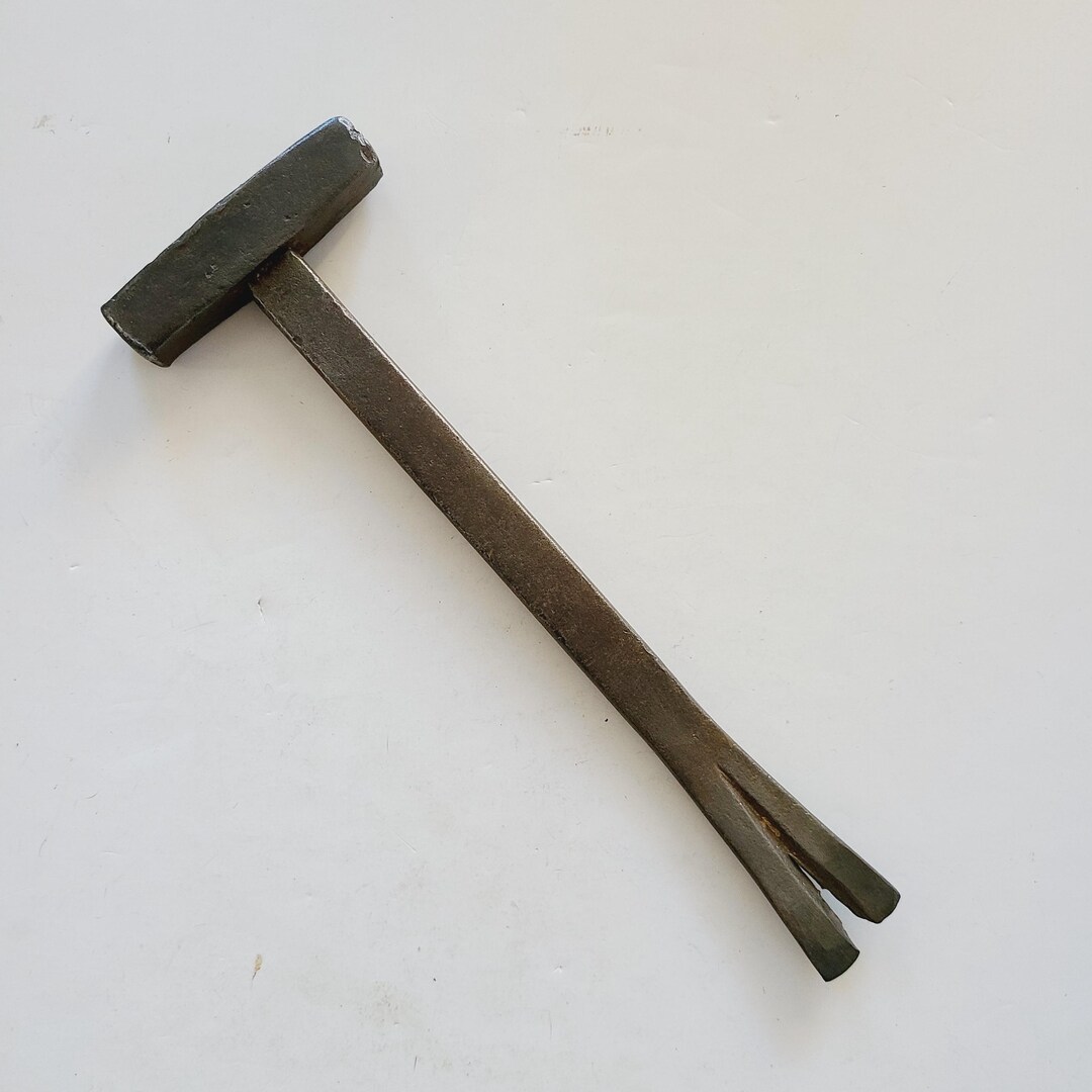 Antique Circa 1920's Crate Hammer, Pry Bar, Forged Steel, Crate Terrier ...