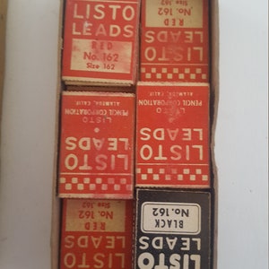 Vintage Circa 1950's Listo No.162 China Marking Leads, Partial Box With ...