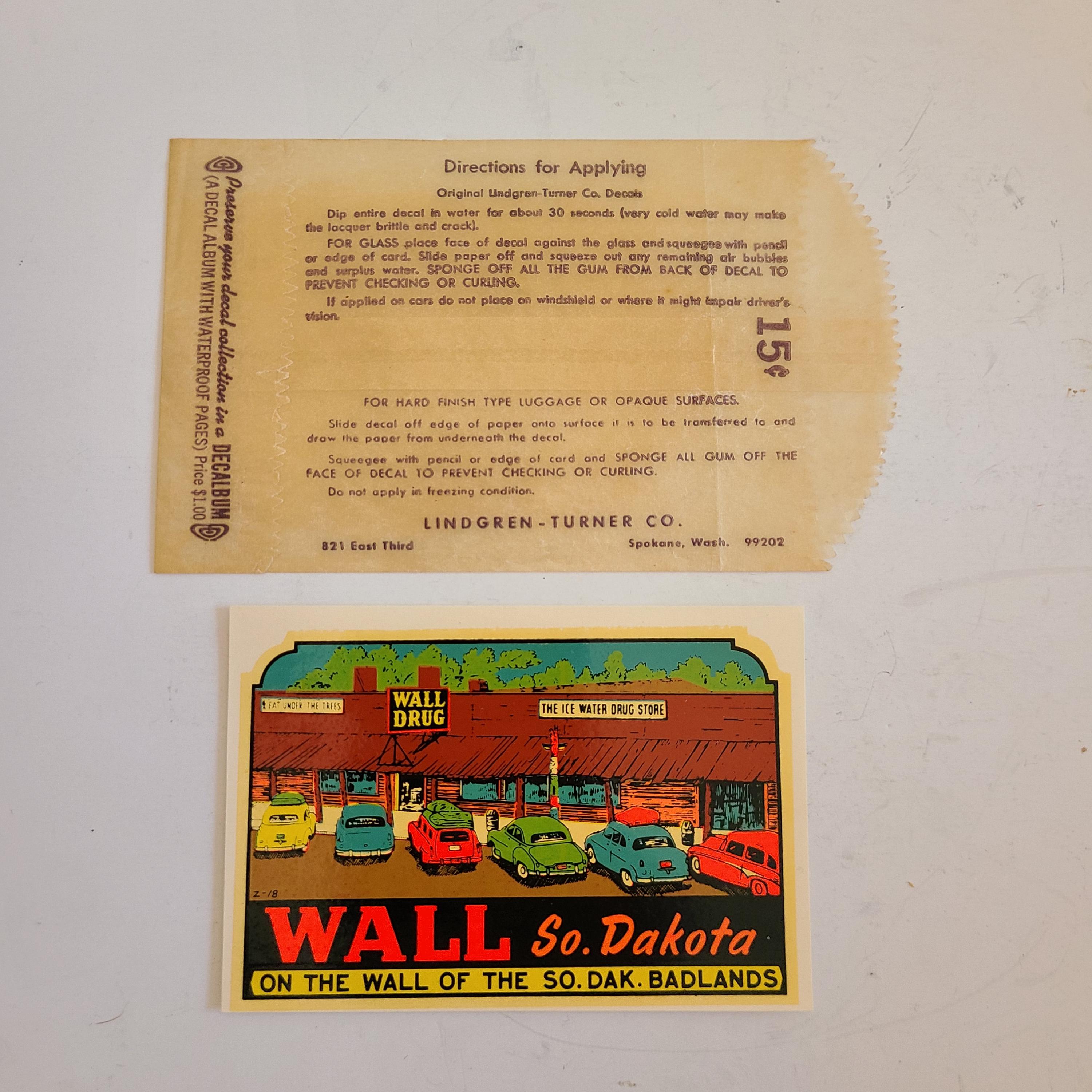Vintage Late 1940's to 1950's Souvenir Wet Transfer Decal by Lindgren ...