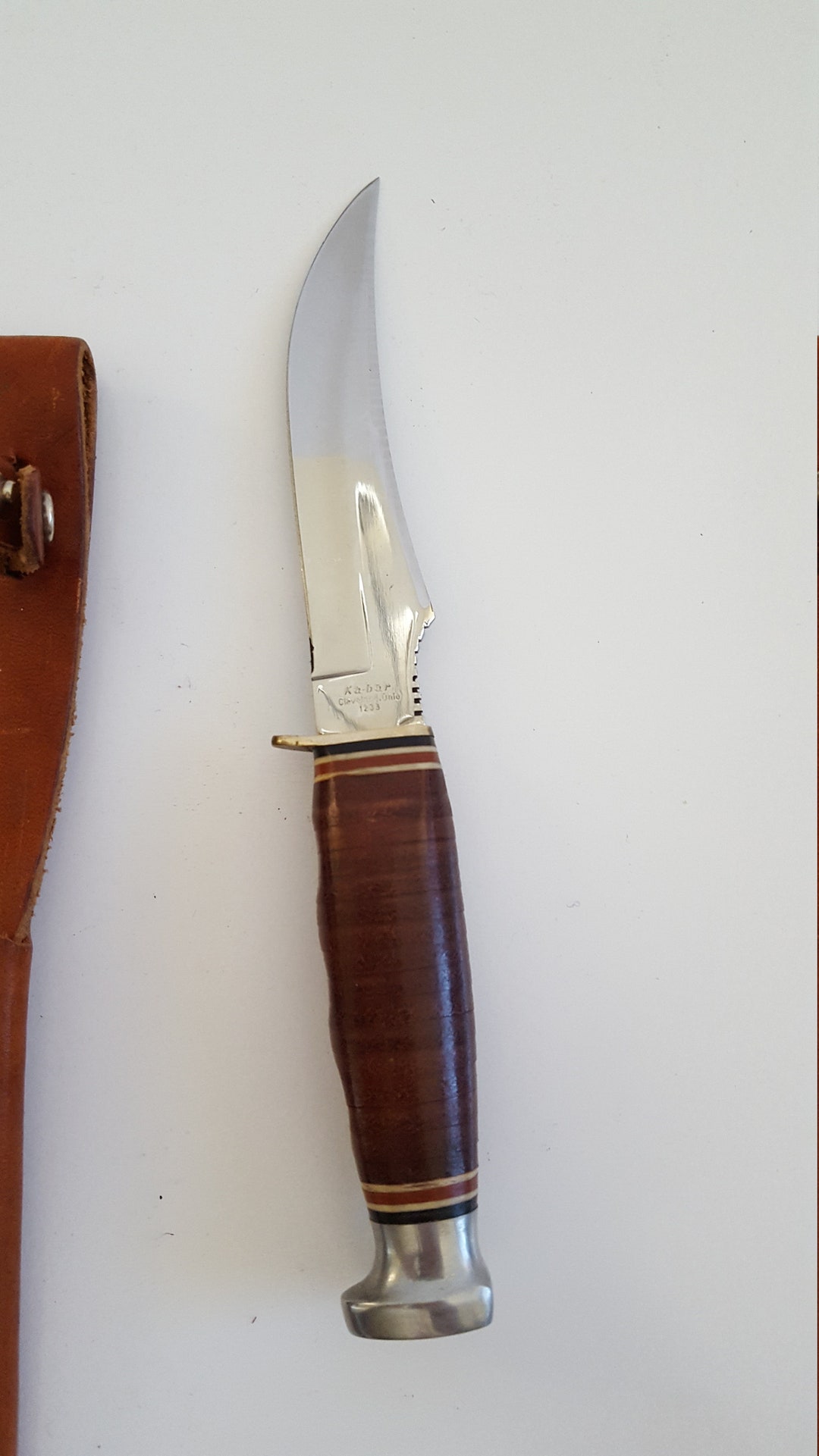 Vintage Circa 1990's Ka-bar No.1233 Skinner Knife, Near Mint With ...
