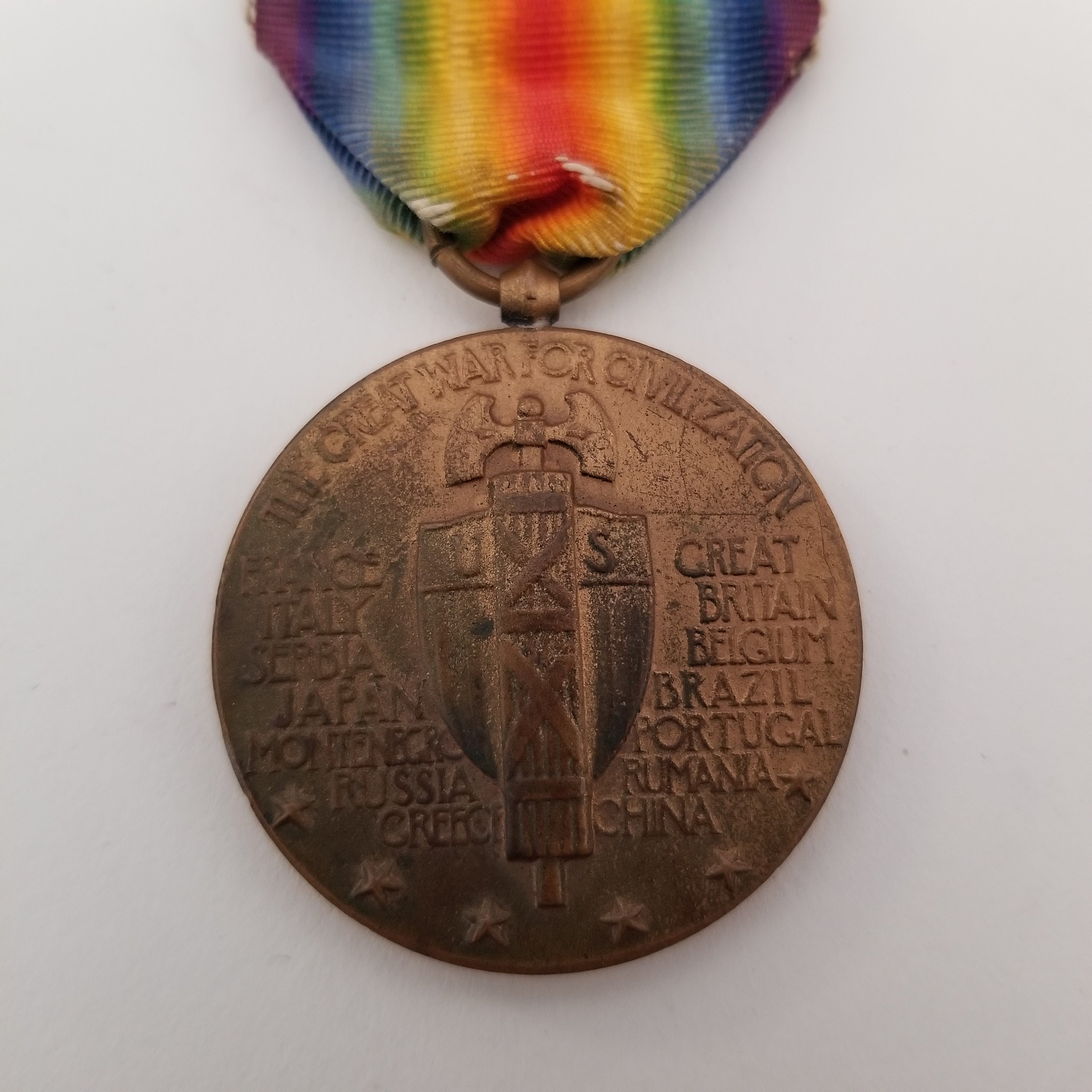 Antique WWI Victory Medal: Winged Victory, Four Clasps - Etsy