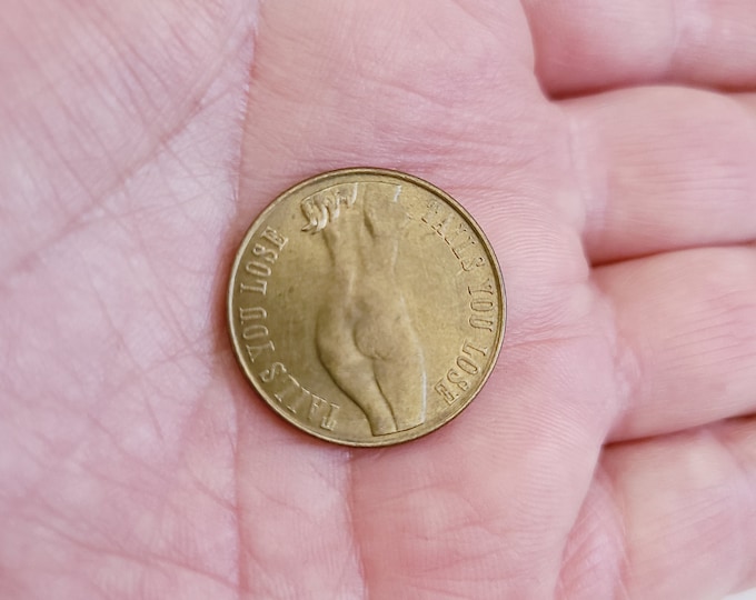 Vintage Brass Novelty Coin: Heads I Win, Tails You Lose - Etsy