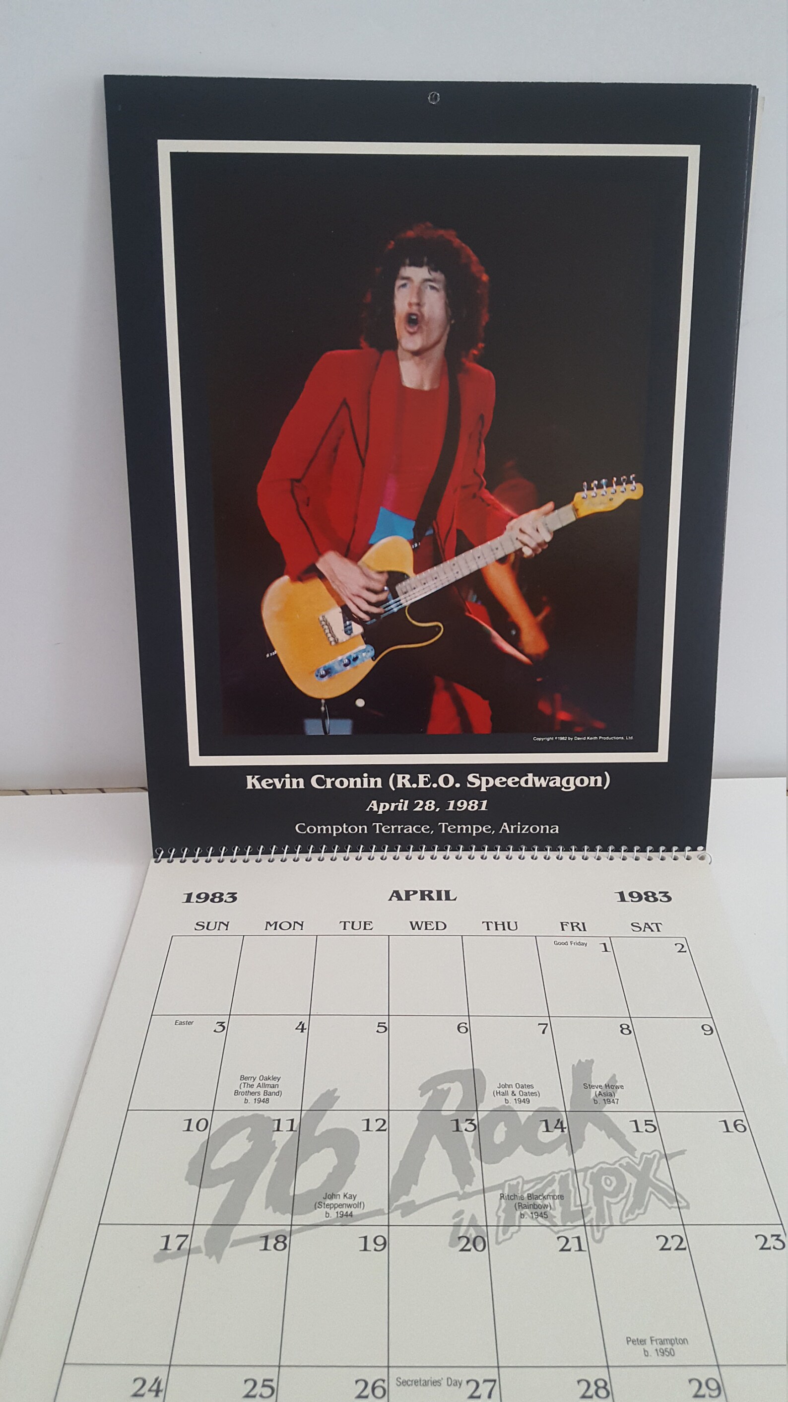 Vintage 1983 Radio Station Calendar Rock N Roll Singers and Musicians ...