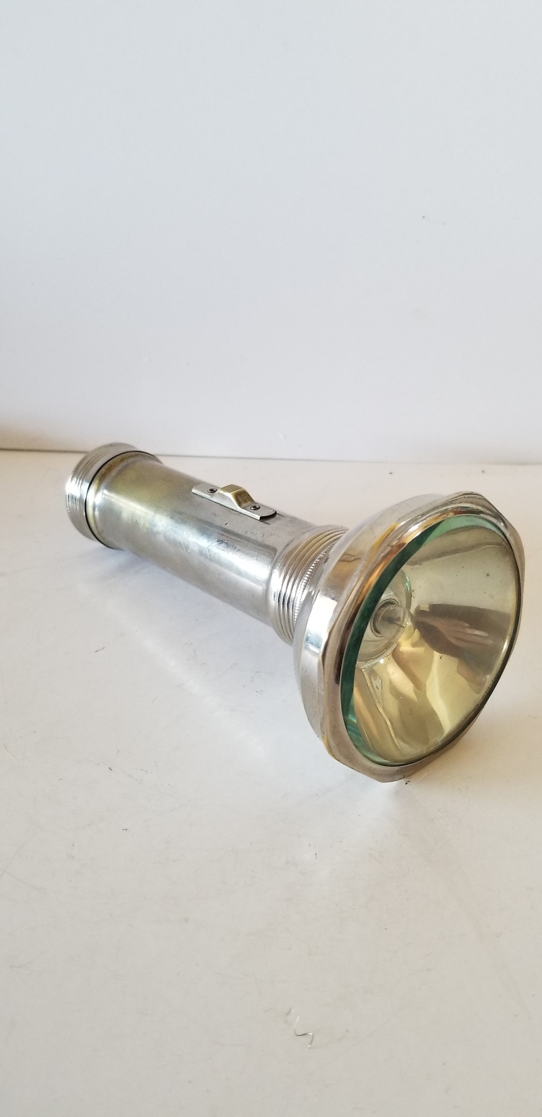 Antique Circa 1910 French "ray-o-lite" Worn Finish Nickel Plated ...