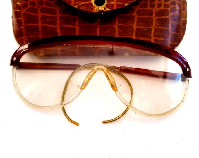 Vintage Circa 1940's American Optical Safety Glasses With Faux ...