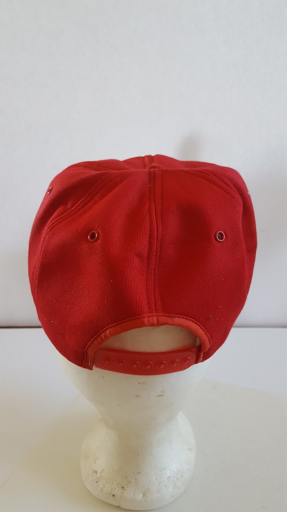 Vintage circa 1970's flat brim snap back trucker cap … - Gem