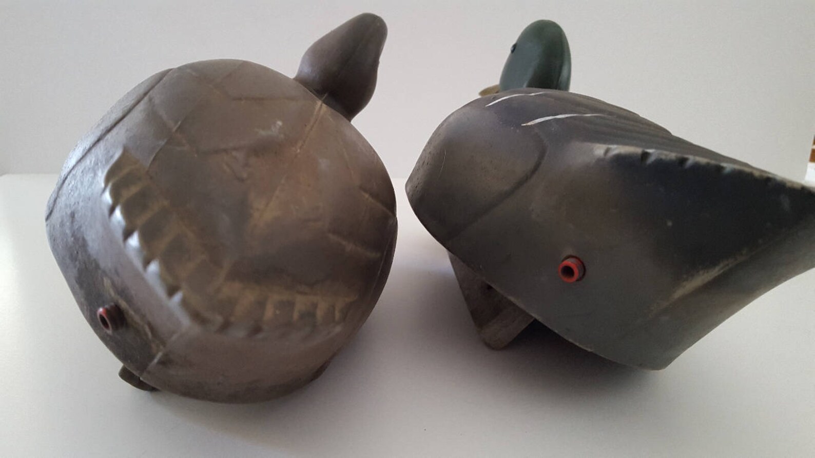 Vintage Pair of Plasti-duk Inflatable Duck Decoys, One Mallard One Hen ...