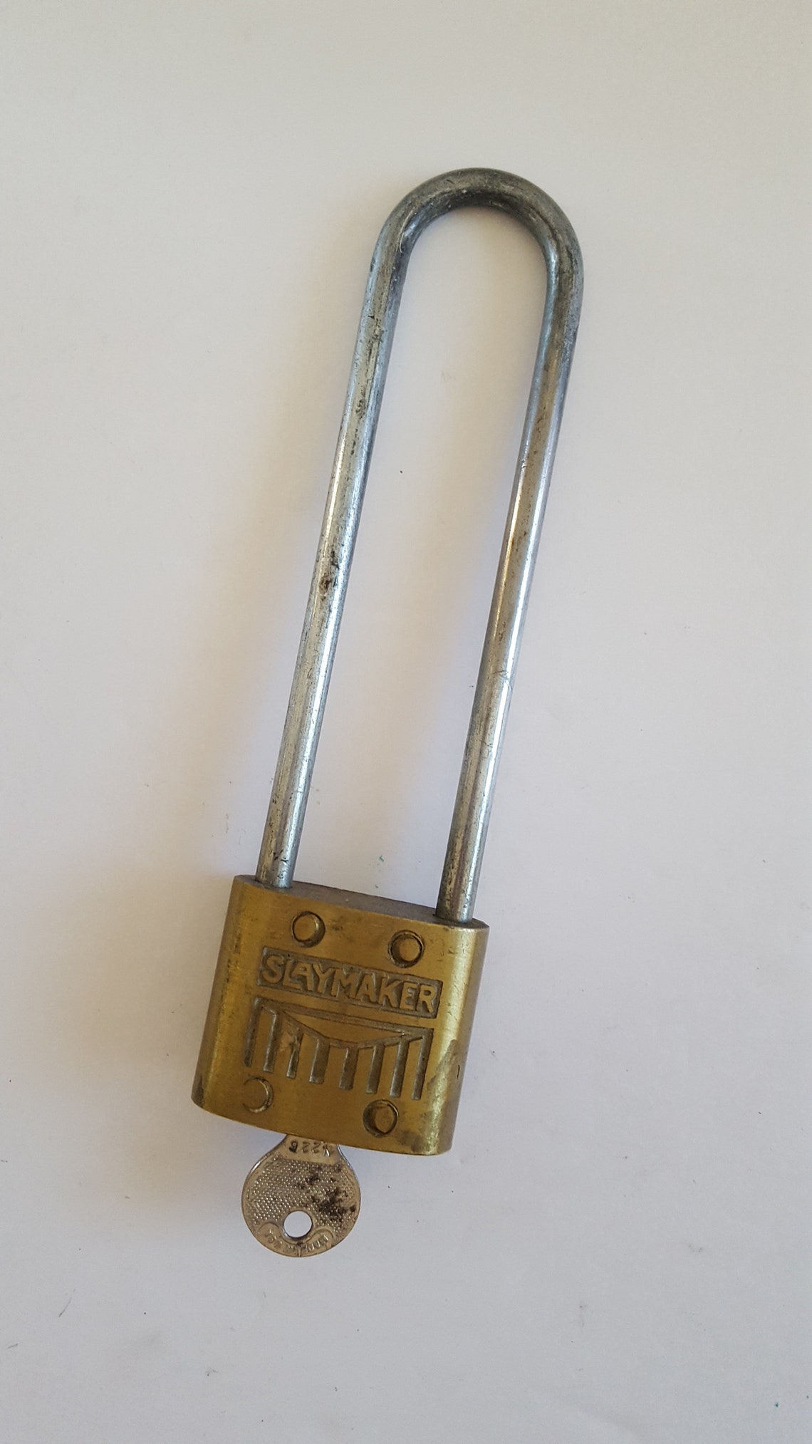 Vintage Slaymaker Brass Long Shackle Bicycle Padlock With Key - Etsy