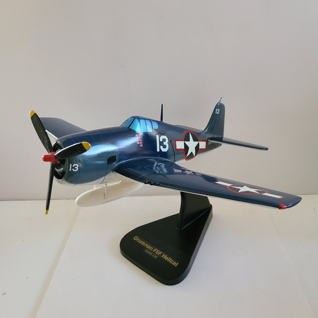 Vintage Circa 1990's Handmade Aircraft Model in Wood, US Navy Grumman ...
