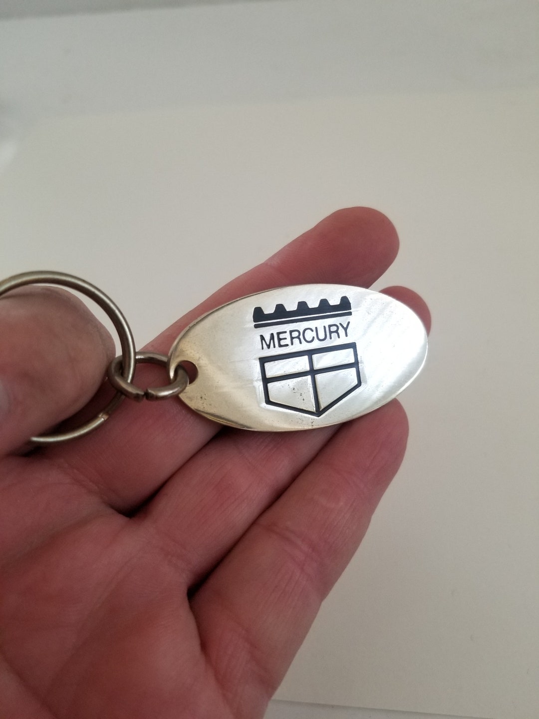 Vintage Circa 1980's Solid Brass Key Ring Embossed Mercury Automobile ...