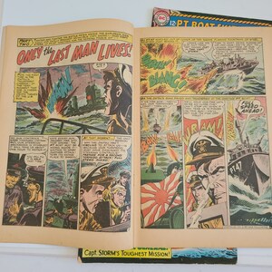 Vintage Lot of 3 DC Comics 12 Cent Cover Price, P.T. Boat Skipper Capt ...