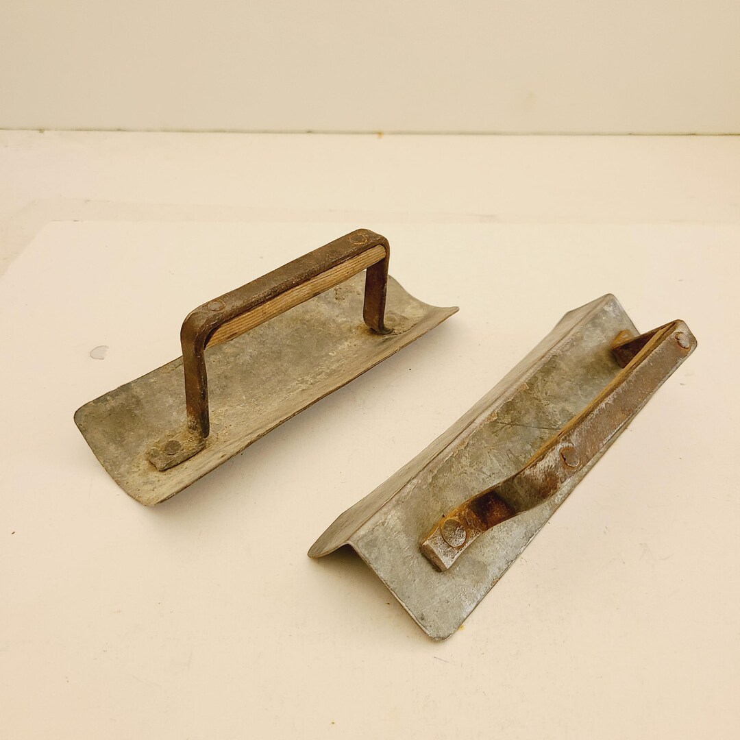 Vintage Masonry Trowel Pair: Forged Iron & Wood Handles - Etsy