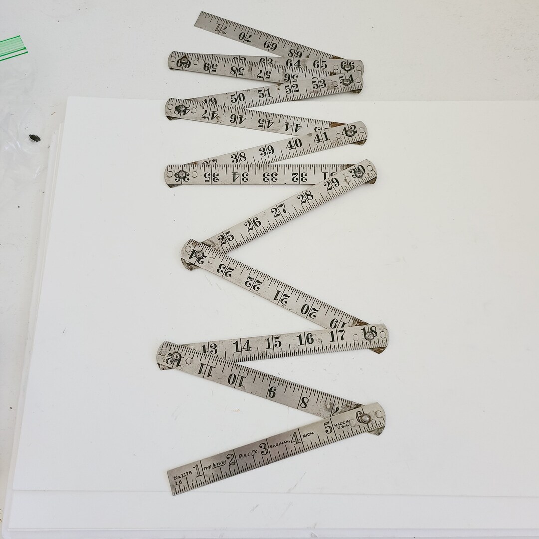 Antique Circa 1920's Lufkin Rule Co No.1176 72 Inch Steel Ruler, in ...