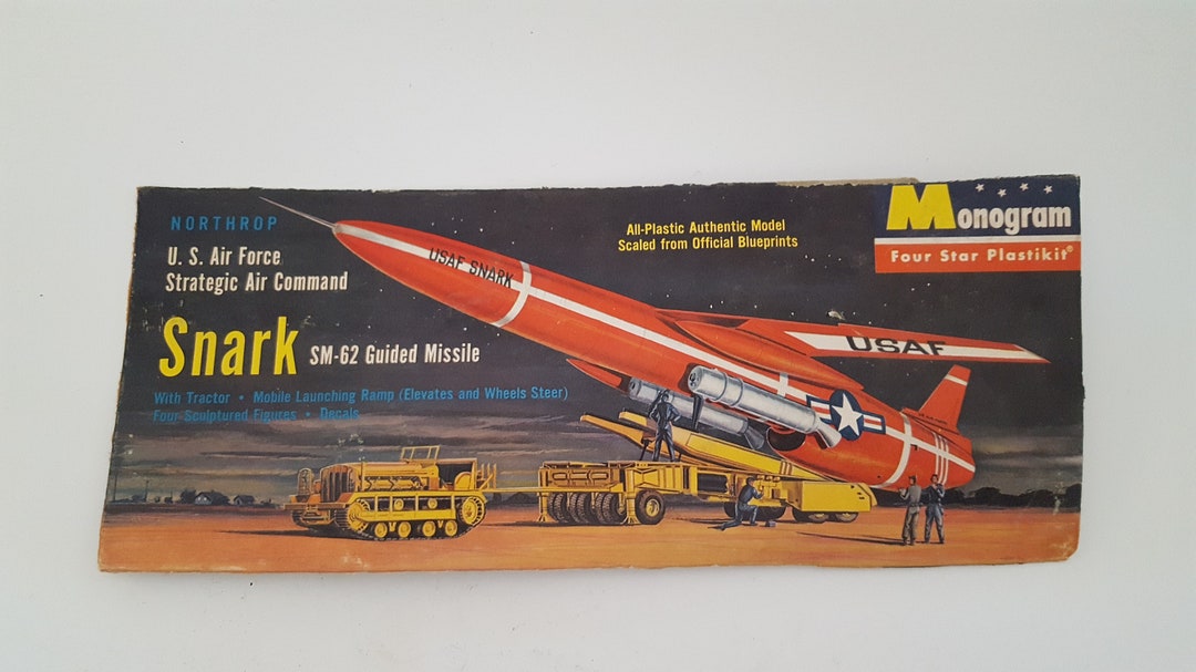 Vintage 1957 Artwork Panel From Monogram Plastikit Model USAF Snark ...