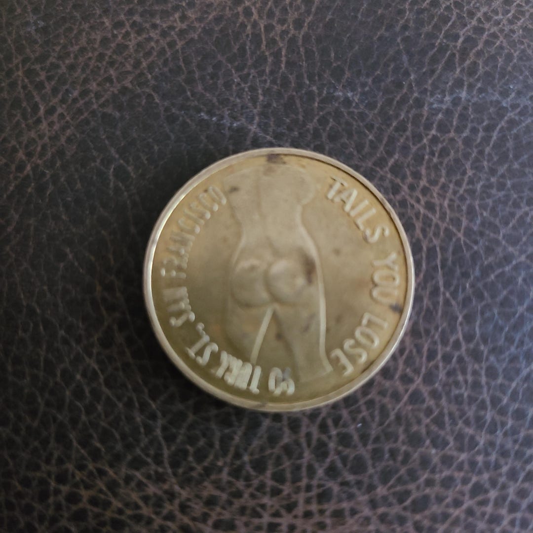 Vintage Heads I Win Coin: Fantasy in Flesh, San Francisco Novelty - Etsy