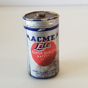 Vintage Circa 1940's Acme Lite Super Quality Battery No.112 C Cell ...