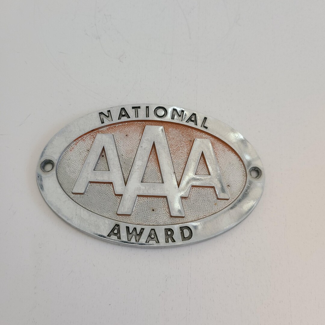 Vintage 1970s AAA National Award Badge: Chrome Cast Brass - Etsy