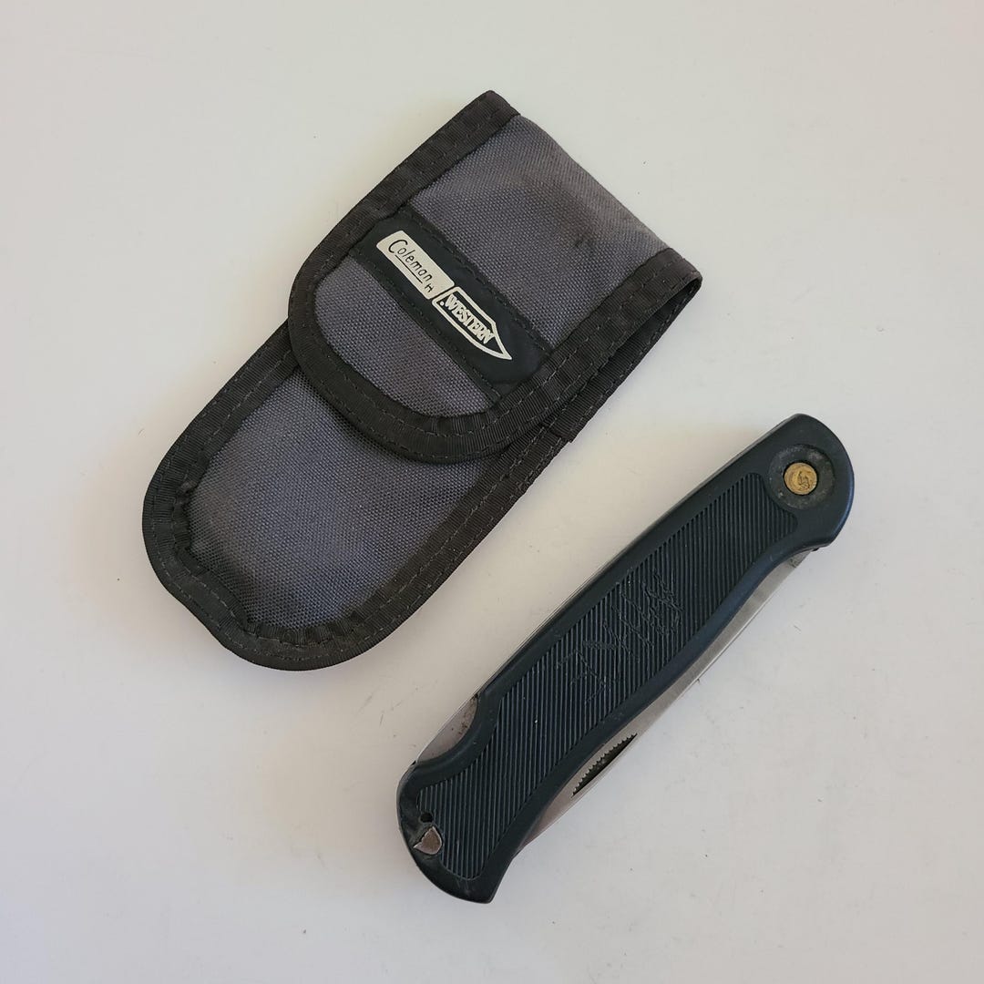 Vintage Circa 1984-1992 Western Coleman Folding Knife No.954 With Nylon ...