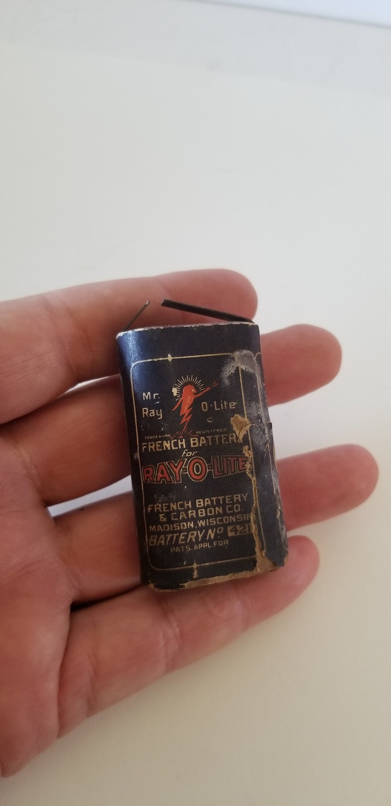 Antique 1920s Mr. Ray-o-lite Battery - French Battery & Carbon Co ...