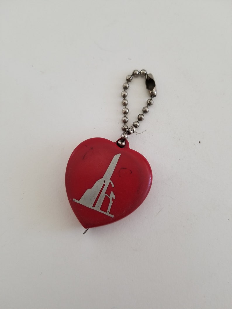 Vintage Circa 1970's Heart Shaped Keychain 36 Tape - Etsy