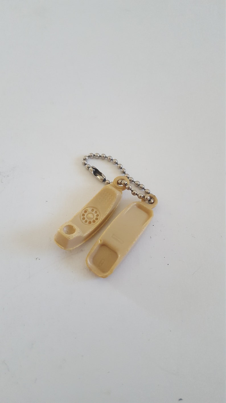 Vintage plastic promotional keychain Trimline Phone keychain | Etsy