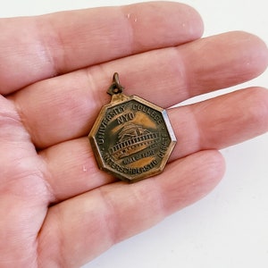 Vintage Circa 1950's Bronze Octagon Medal University College ...