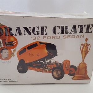 Vintage 1999 Revell Re-issue Model Kit Classic orange Crate '32 Ford ...