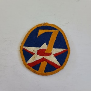 Vintage 7th Air Force Shoulder Patch, Unit Insignia, USAAC, WWII Patch ...