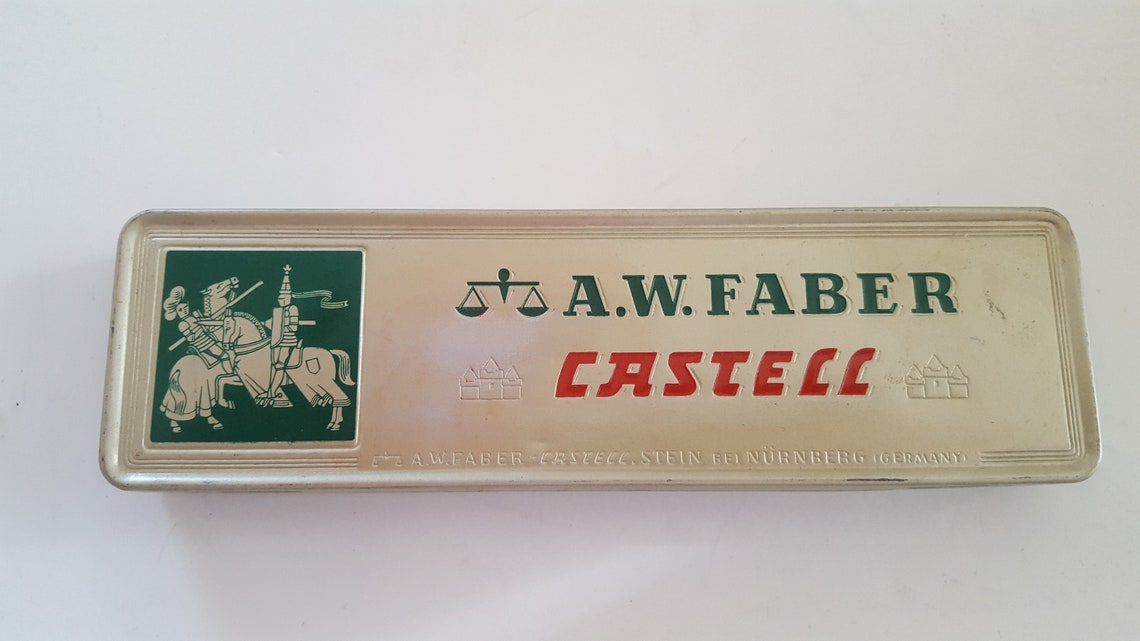 Vintage A.W. Faber Castell Pencil Box With 7 Original 9000H | Etsy