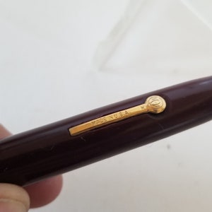 Vintage 1940's Inkograph Fountain Pen in Crimson Red With - Etsy