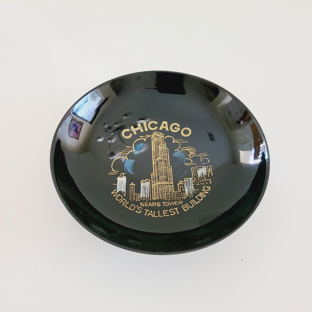 Vintage Souvenir of the Sears Tower in Chicago Molded Plastic Dish ...