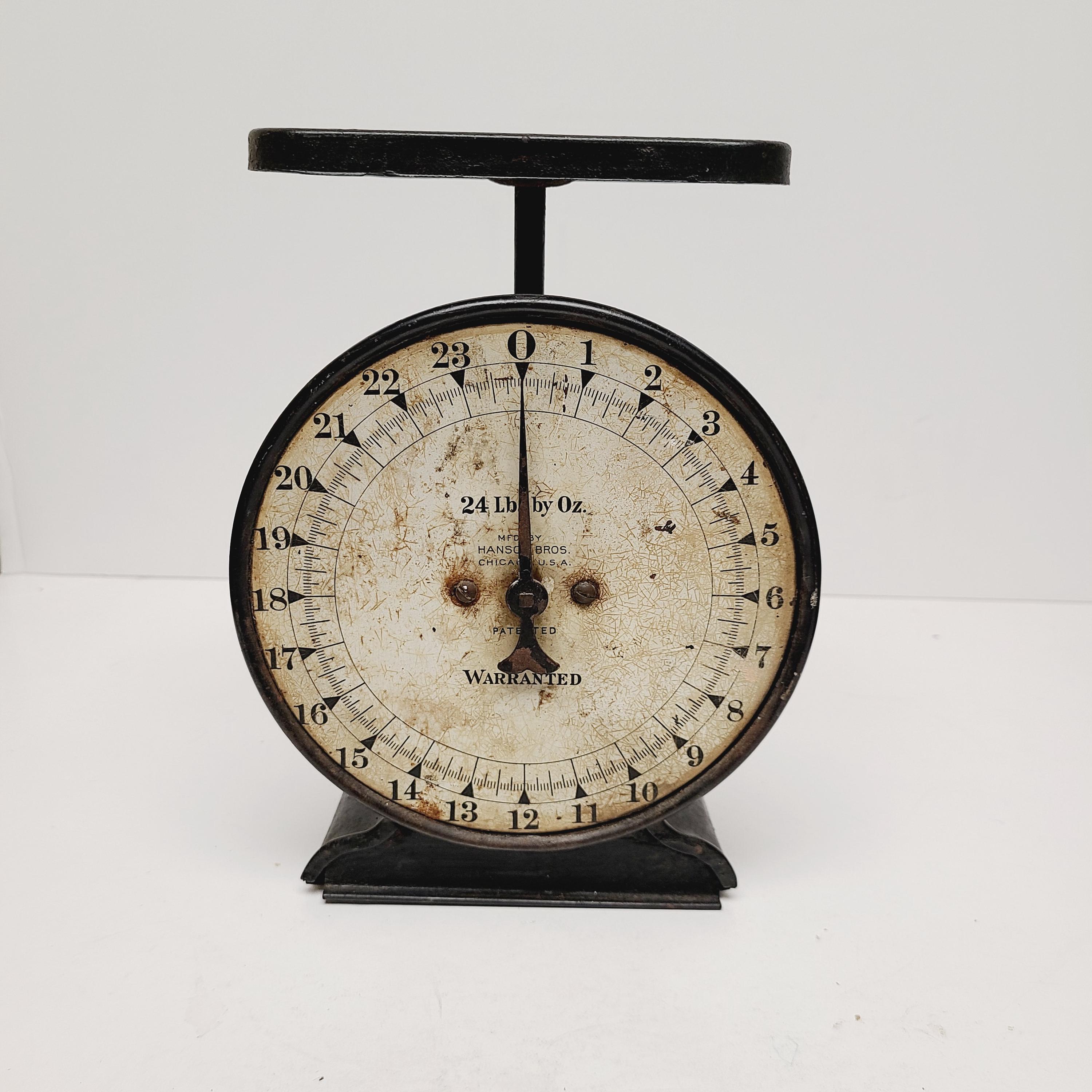 Antique Hanson Bros.mfg.co U.S. Family Scale 24lbs by OZ 1898 Design ...