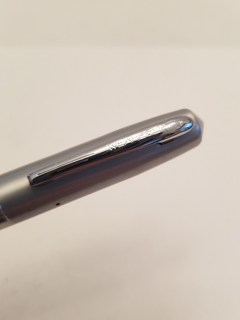 Vintage 1960s Wearever Fountain Pen: Green & Brushed Aluminum - Etsy