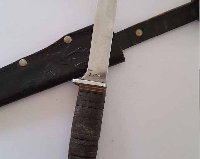 Vintage Circa 1950's Kinfolks Model 330-4 1/2 Fixed Blade Sheath Knife ...