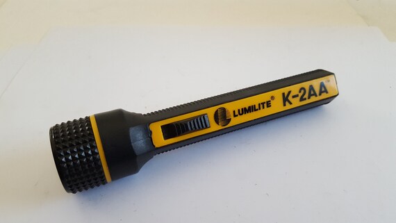 Vintage Circa 1990s Lumilite K2AA Flashlight Black and Yellow - Etsy