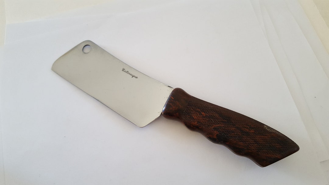 Vintage Cattaraugus Cleaver: 1940s Chrome Kitchen Knife With Catalin ...