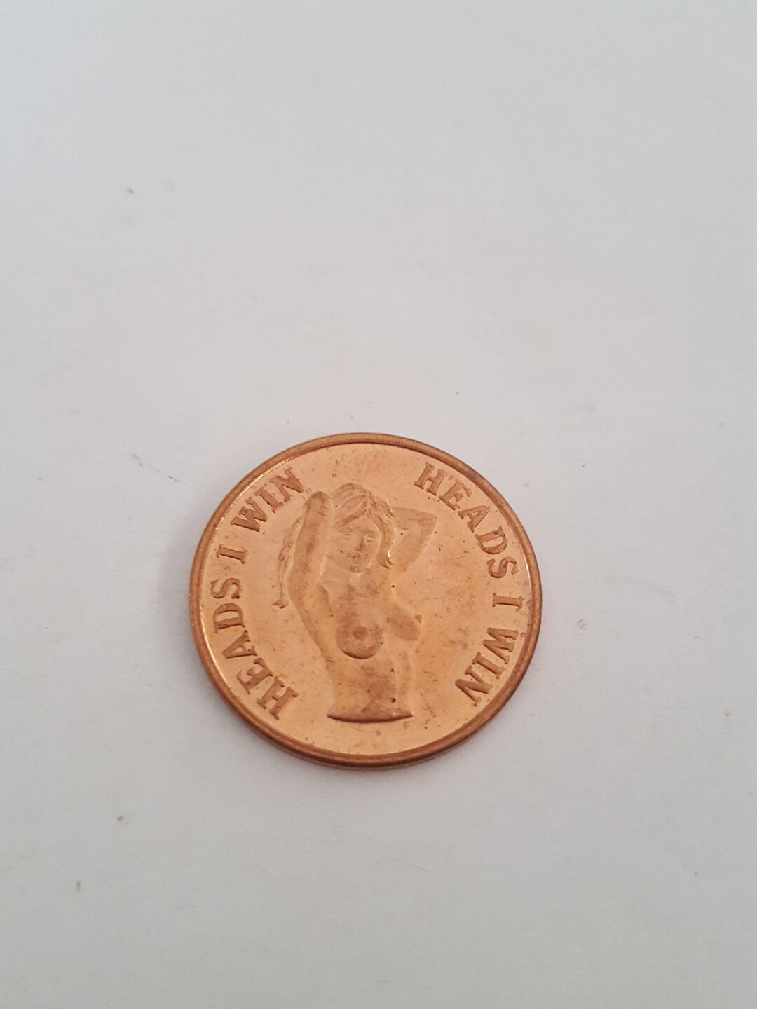 Vintage Copper Novelty Token /coin Naughty Heads I Win Tails - Etsy