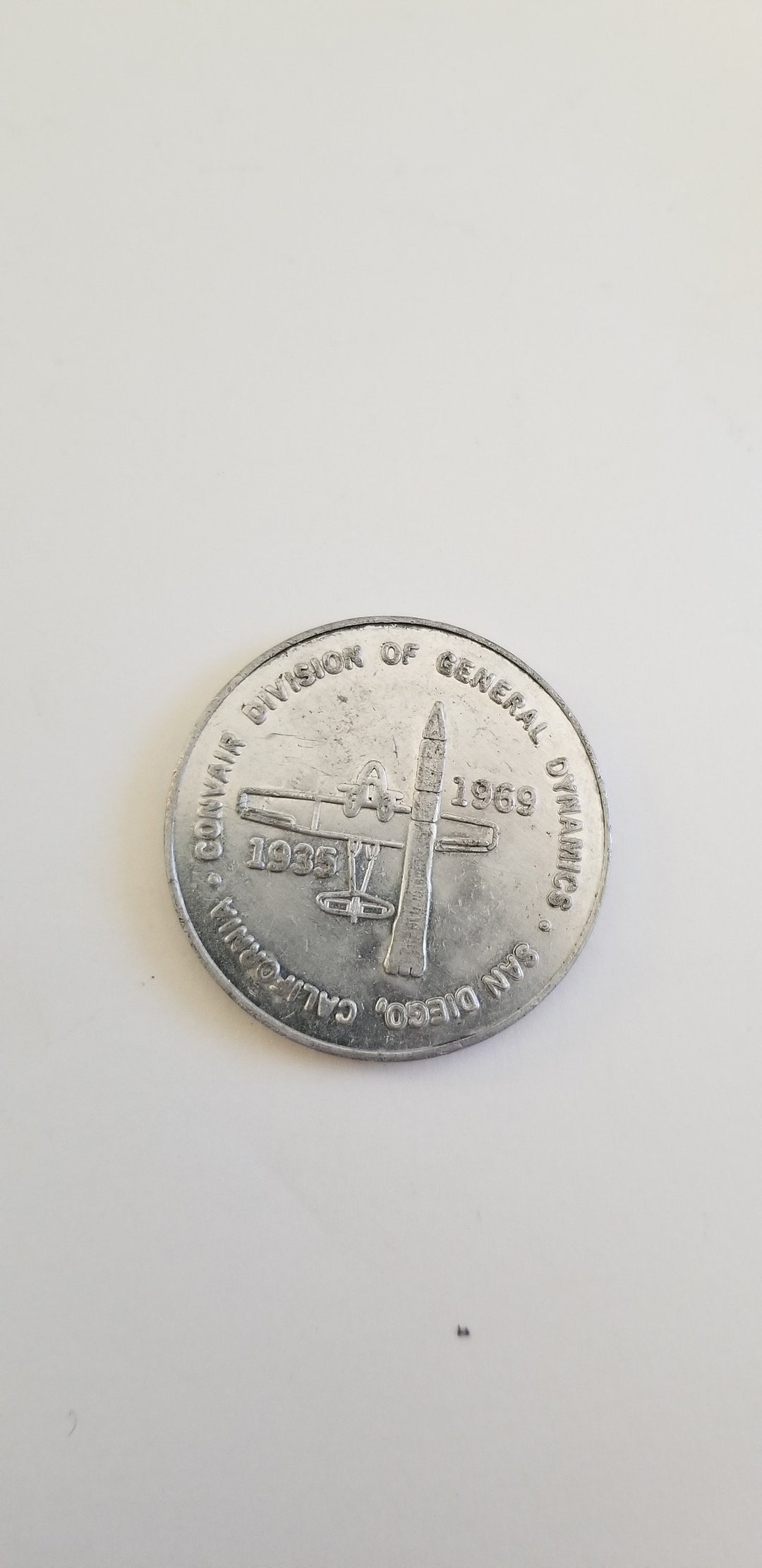 Vintage 1969 Aluminum Commemorative Token, San Diego 200th Anniversary ...