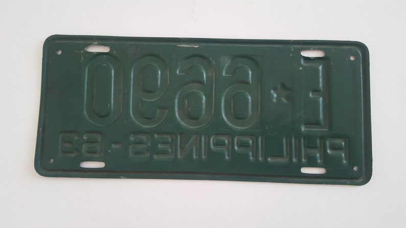 Vintage Rare 1963 Philippines Steel License Plate, Nice Condition - Etsy