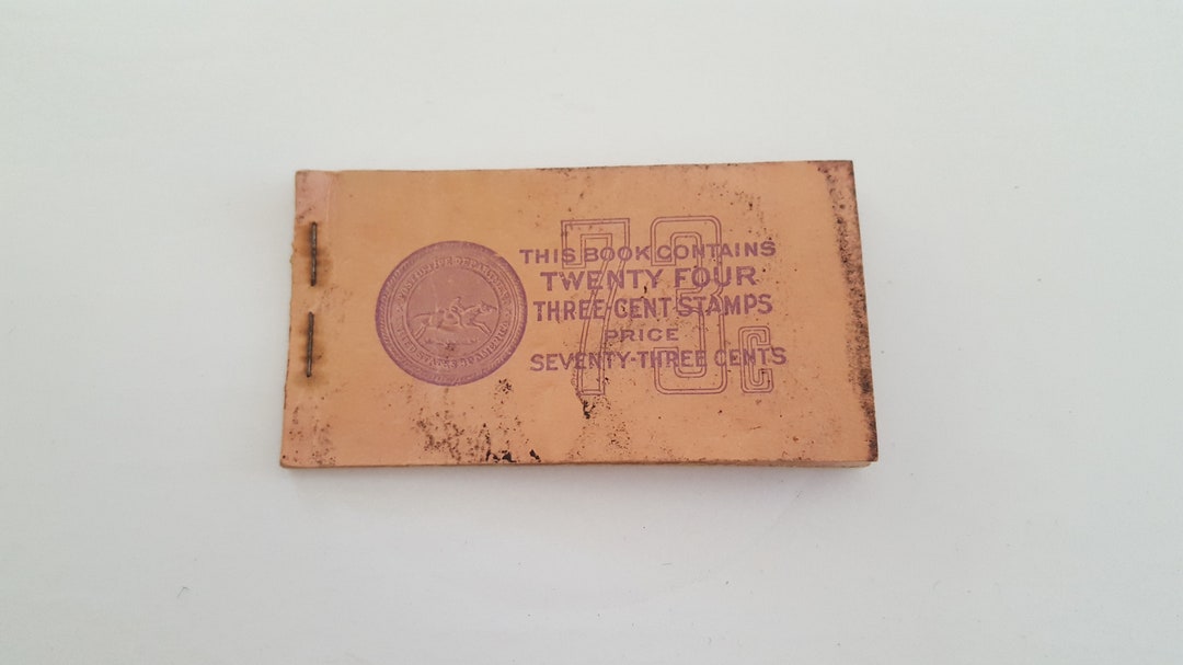 Vintage 1930s US Postage Stamp Book: Thomas Jefferson 3 Cent Stamps - Etsy