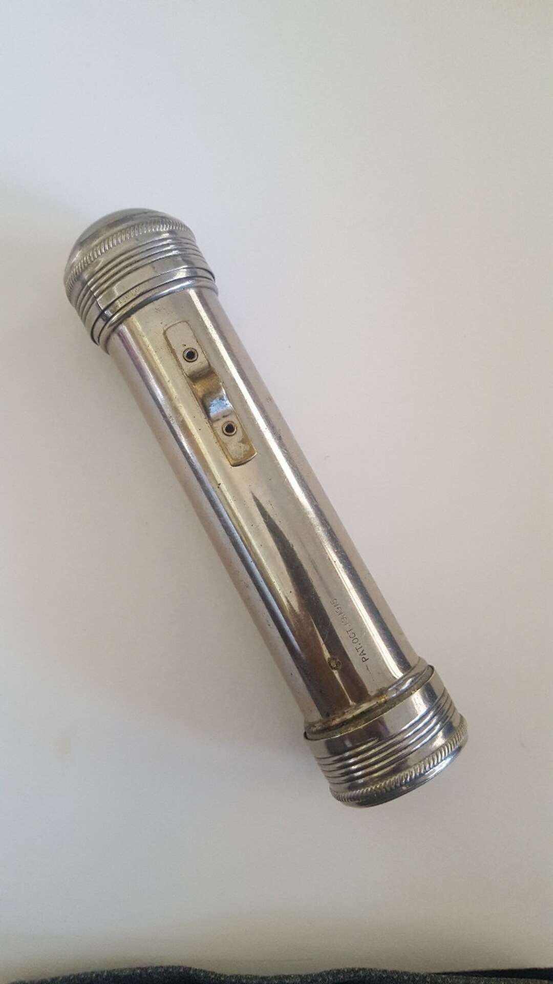 Antique Eveready Flashlight: 1915 Patent, Walleye Lens, Working ...